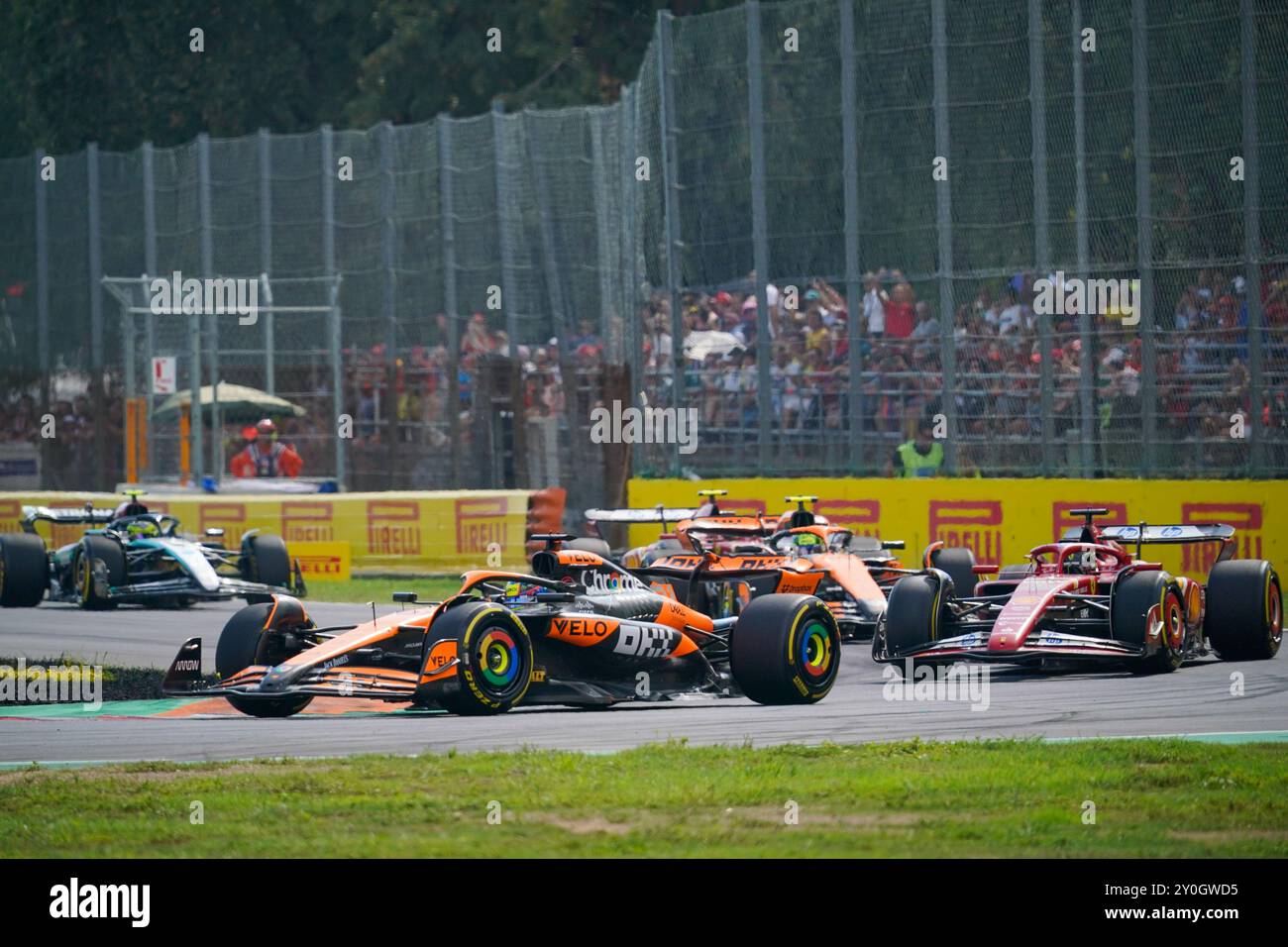 Monza, Italy. 01st Sep, 2024. Oscar Piastri of Australia driving the ...