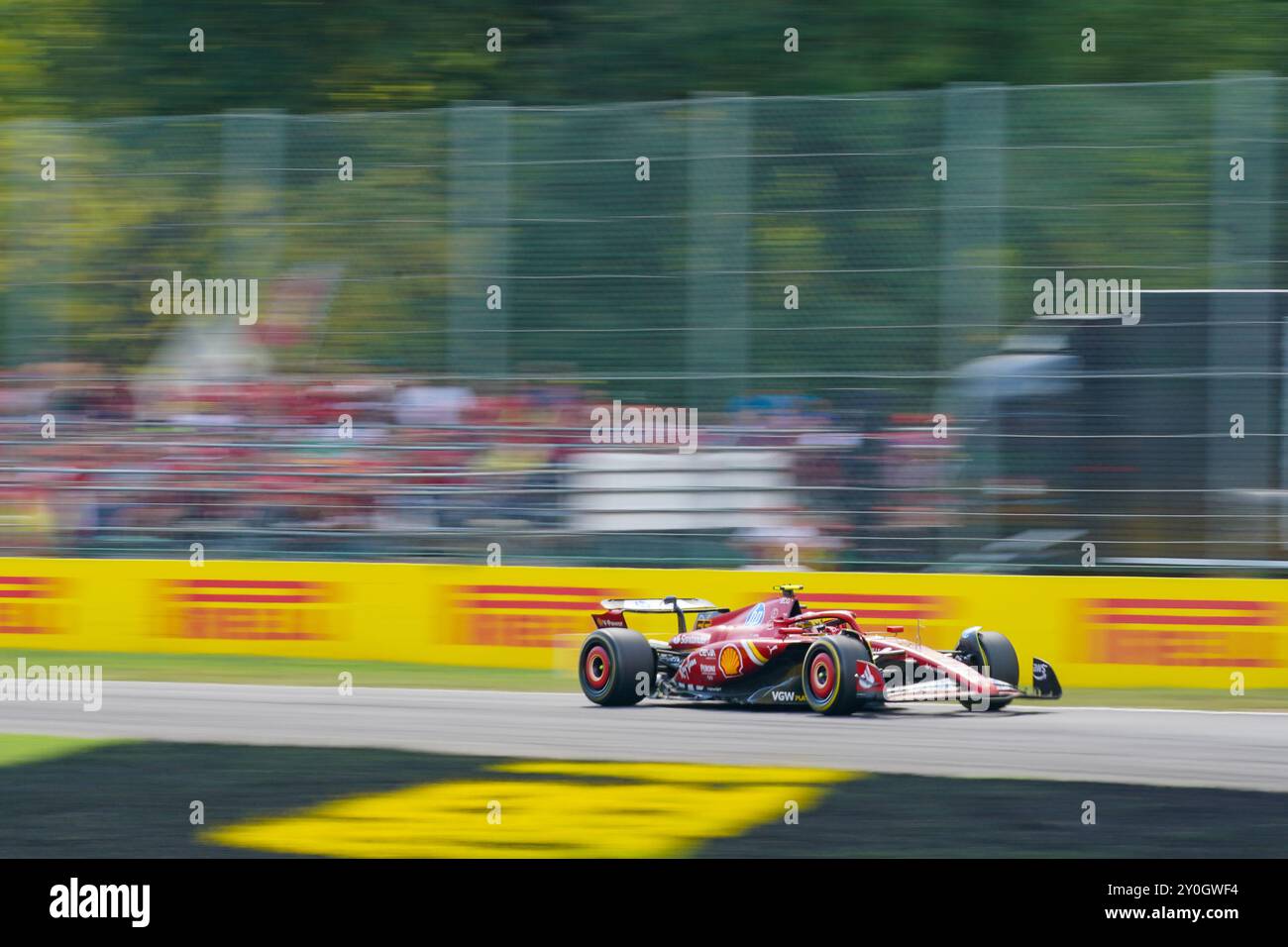 Monza, Italy. 01st Sep, 2024. Carlos Sainz of Spain driving the (55) Scuderia Ferrari SF-24 ...