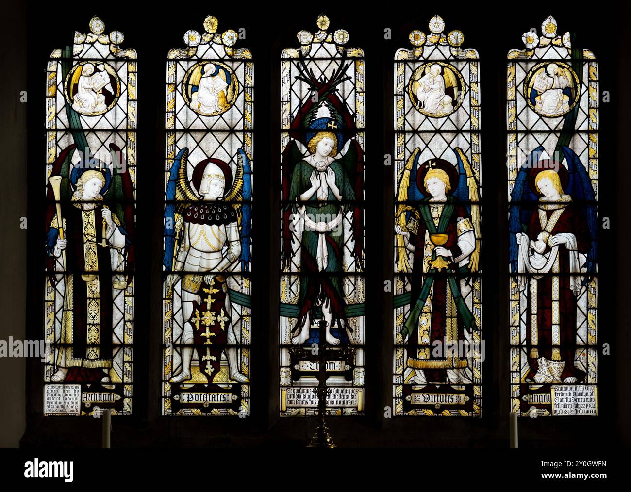 East window by Sir Ninian Comper, St. Peter and St. Paul Church, Langham, Rutland, England, UK ...