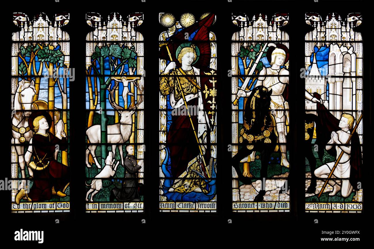 South transept window by Sir Ninian Comper, St. Peter and St. Paul ...