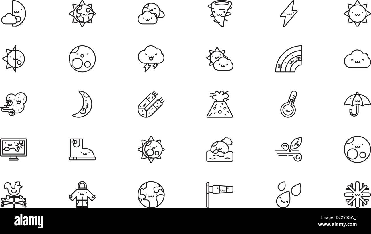 Weather icons High-Quality Vector Icons Collection with Editable Stroke ...