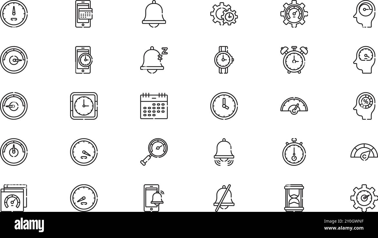 Speedometer time icons pack High-Quality Vector Icons Collection with ...