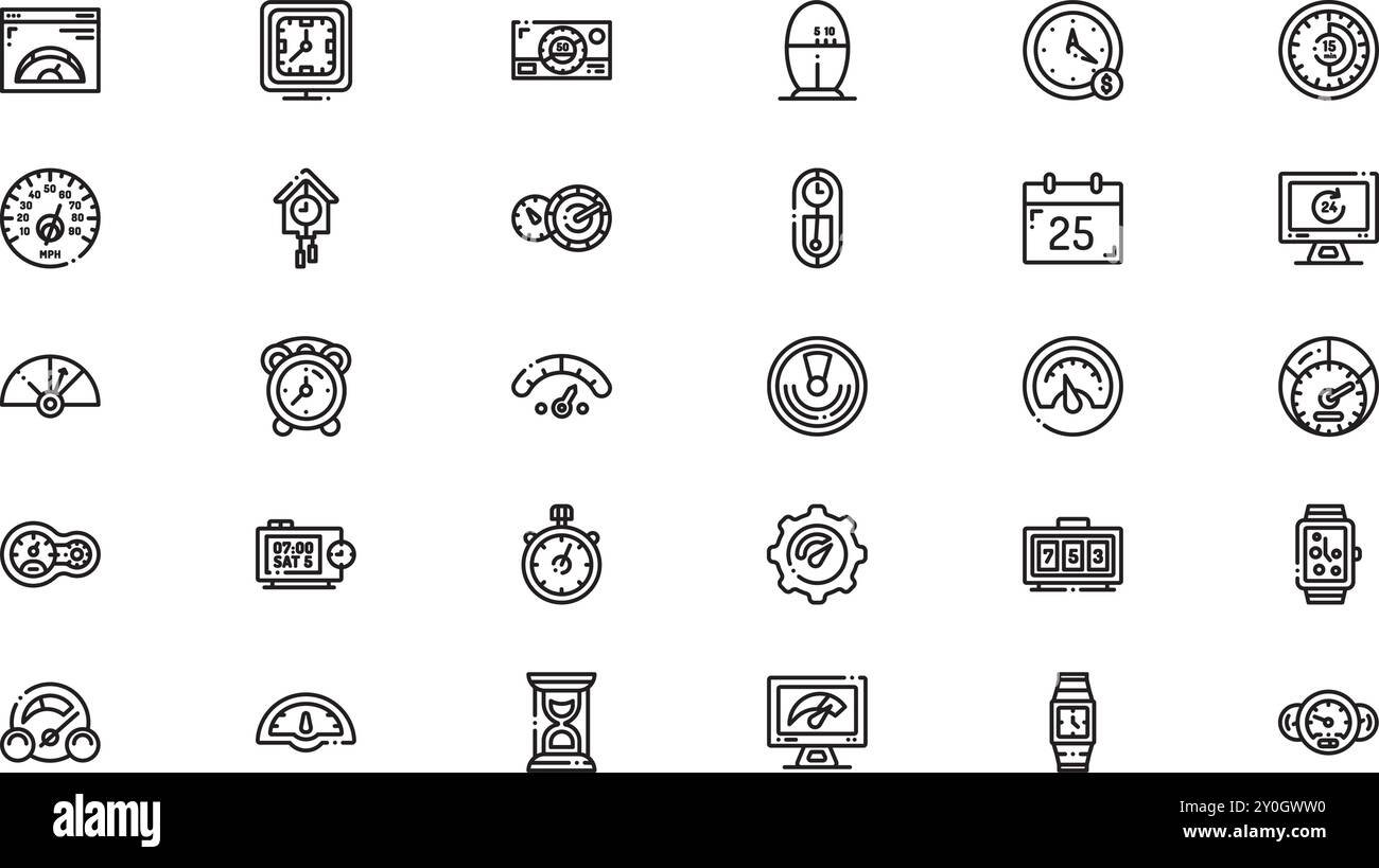Speedometer time icons High-Quality Vector Icons Collection with ...