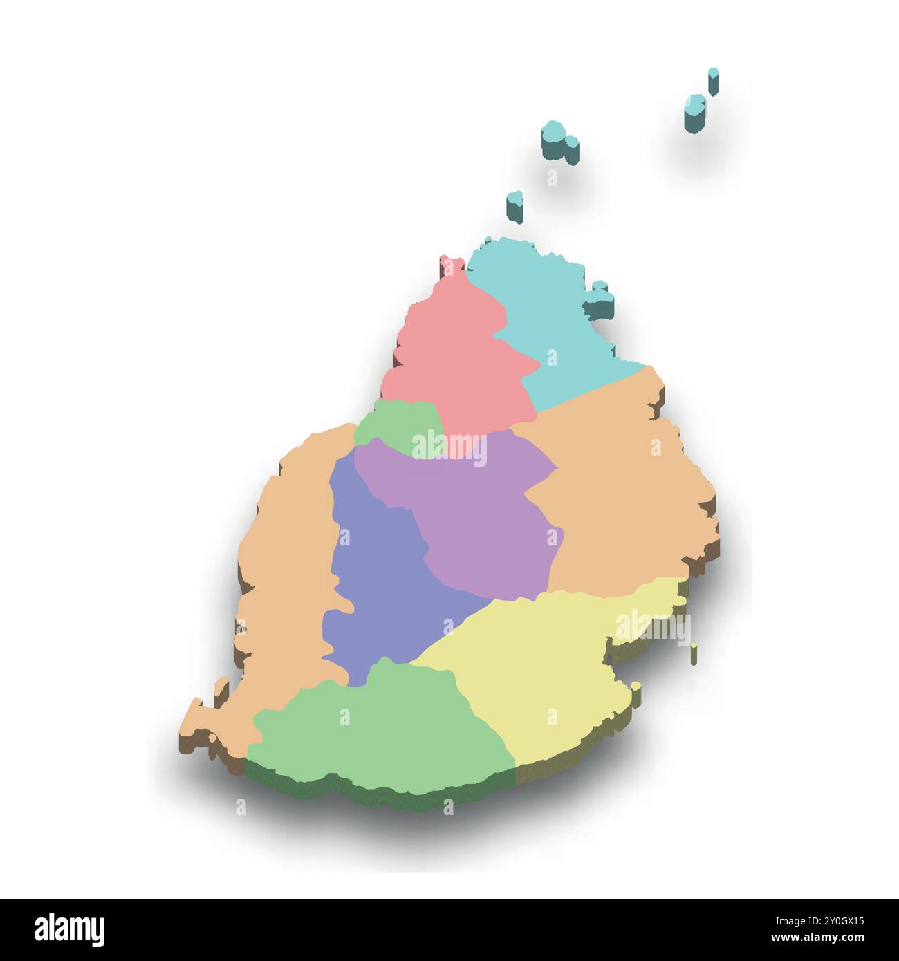 Detailed map mauritius capital hi-res stock photography and images - Alamy