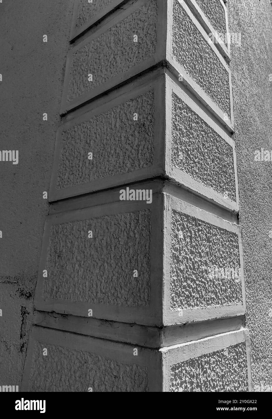 Soft Distortion: Concrete Pillar in Contrast – Light, Shadow, and ...