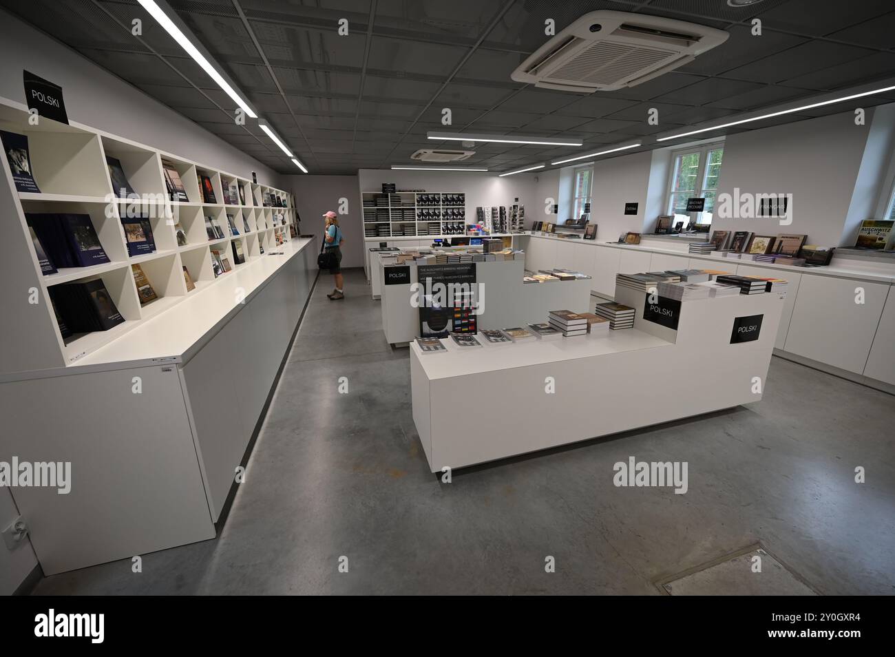 Gift shop interior at Auschwitz concentration camp at Krakow in Poland ...