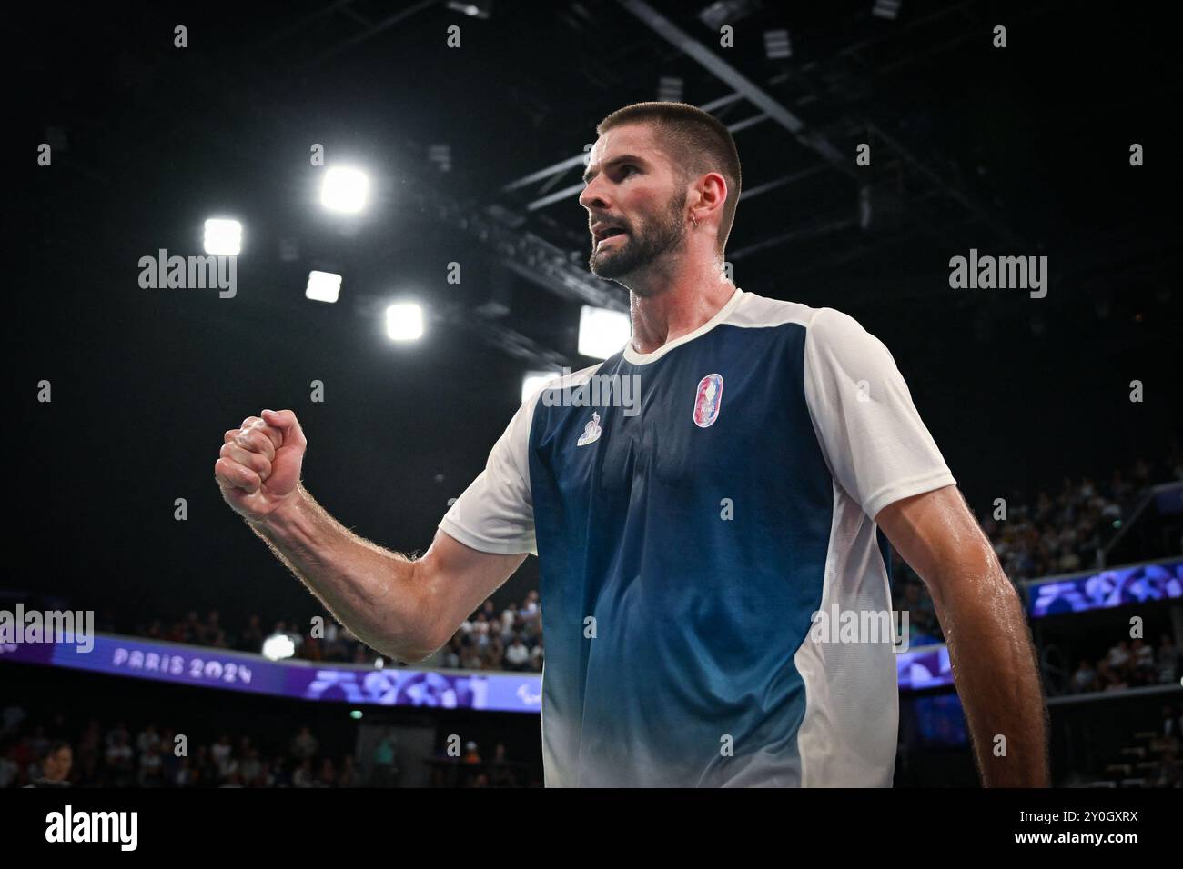 Paris, France. 02nd Sep, 2024. Lucas Mazur wins gold in para badminton ...