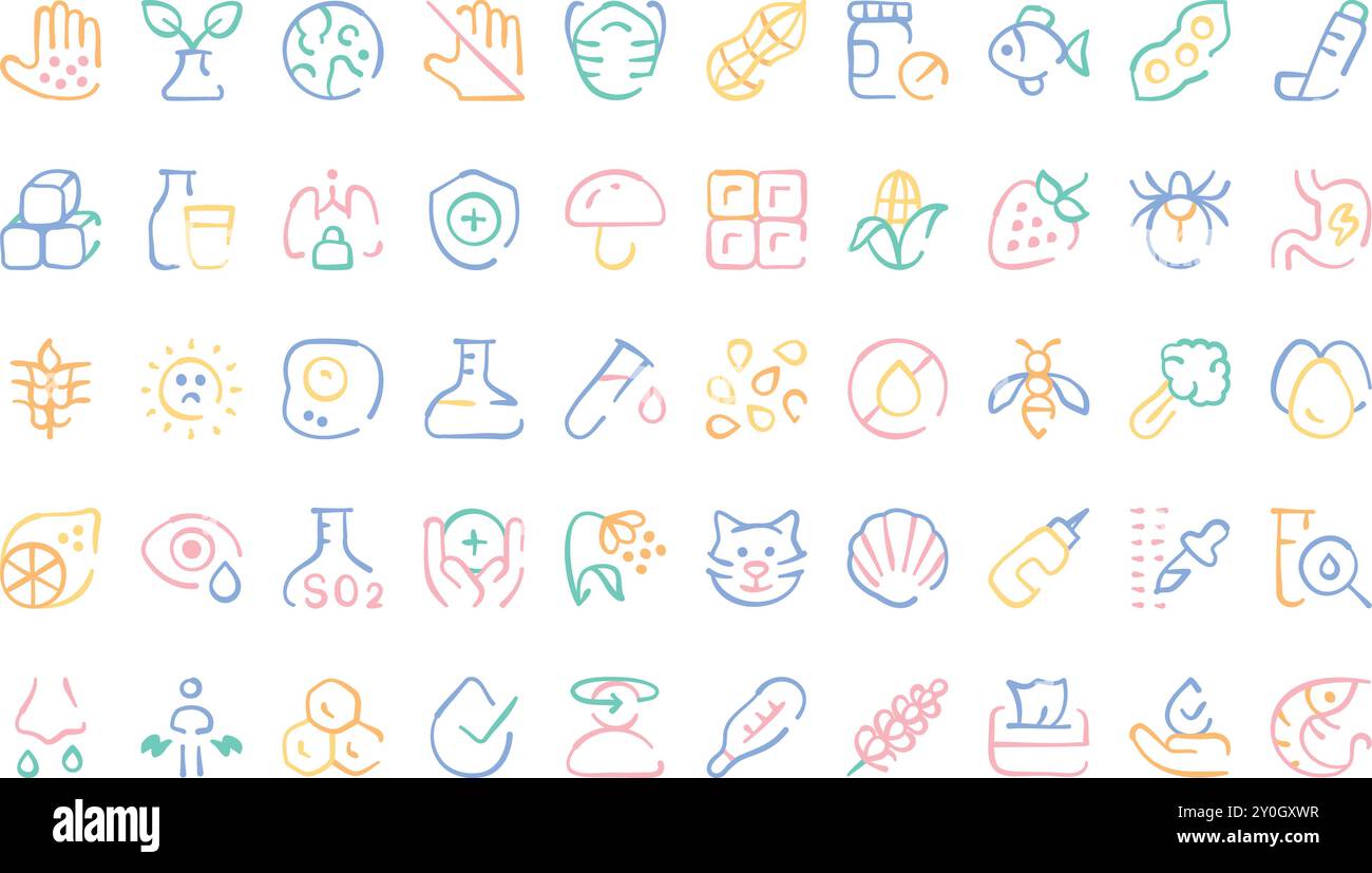 Allergies icons High-Quality Vector Icons Collection with Editable ...
