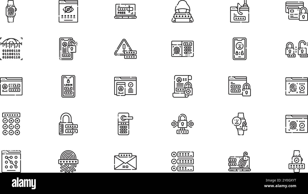 Password icons High-Quality Vector Icons Collection with Editable ...