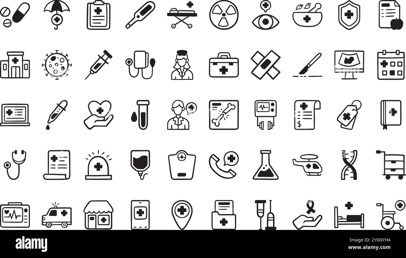 Healthcare and medical icons High-Quality Vector Icons Collection with ...
