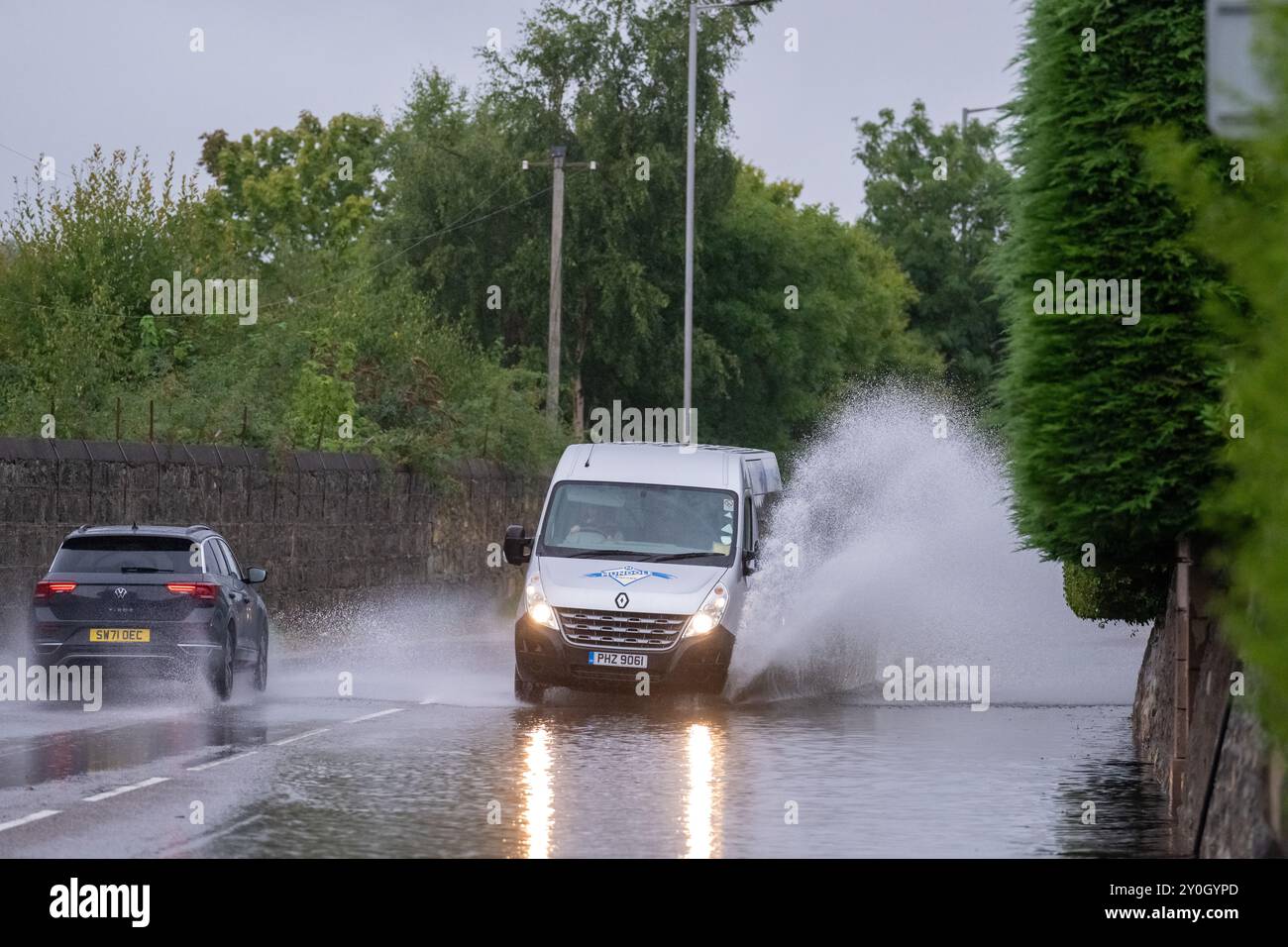 Station Road and Maisondieu Road, Elgin, Moray, UK. 2nd Sep, 2024. This ...