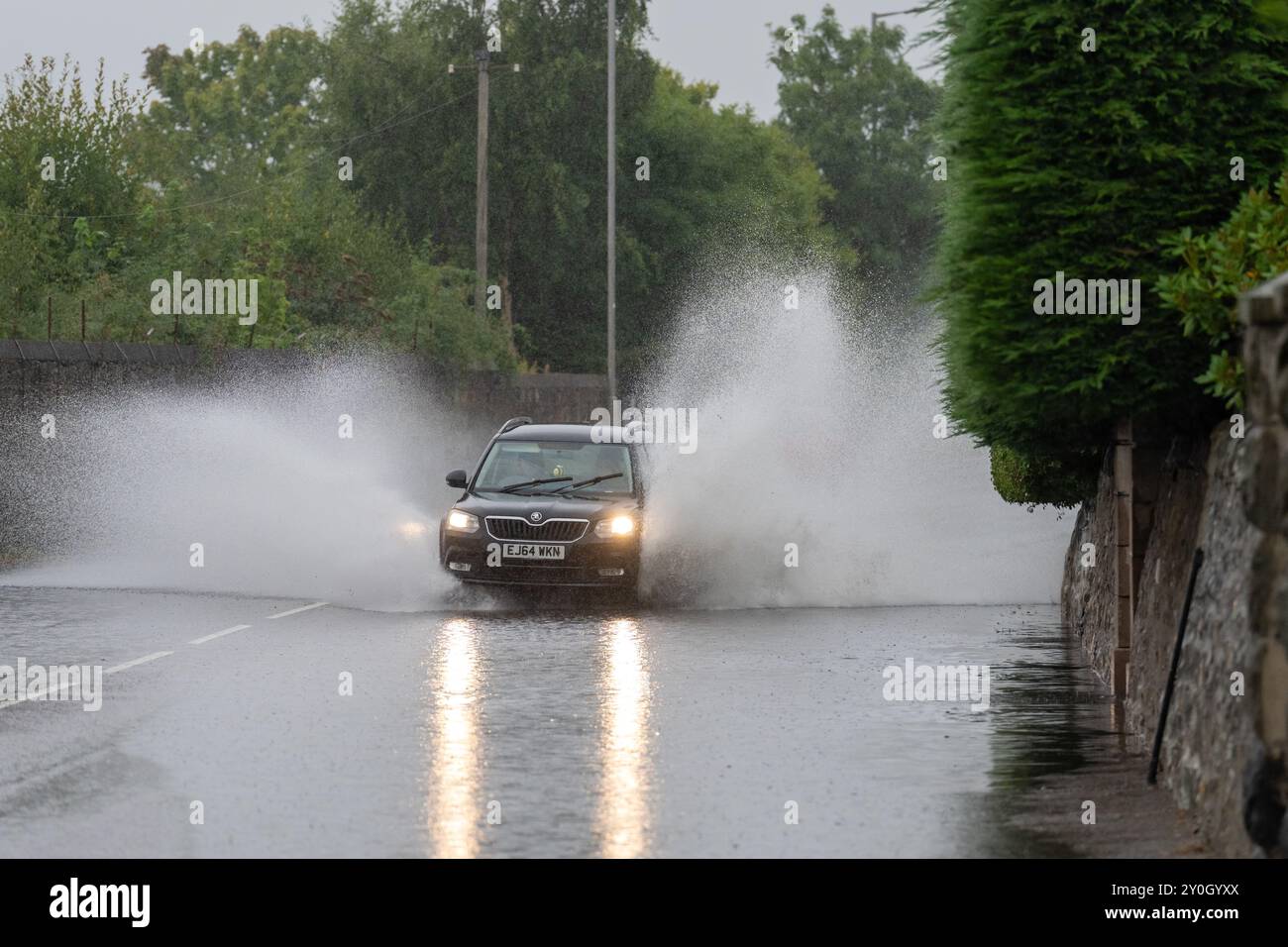 Station Road and Maisondieu Road, Elgin, Moray, UK. 2nd Sep, 2024. This ...