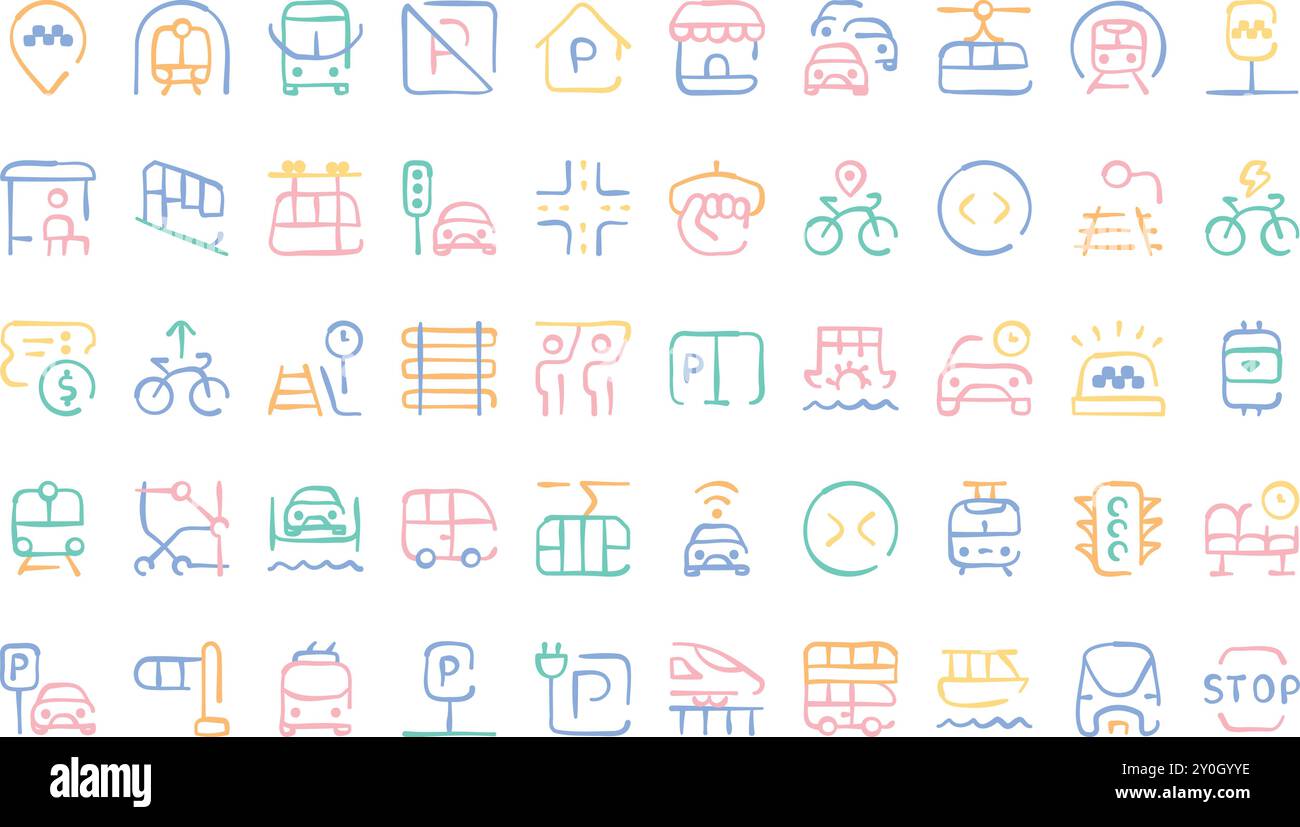 Public transport icons High-Quality Vector Icons Collection with ...