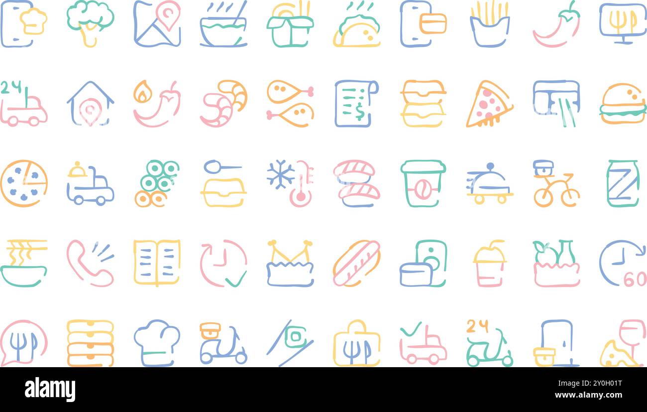 Food delivery icons High-Quality Vector Icons Collection with Editable ...