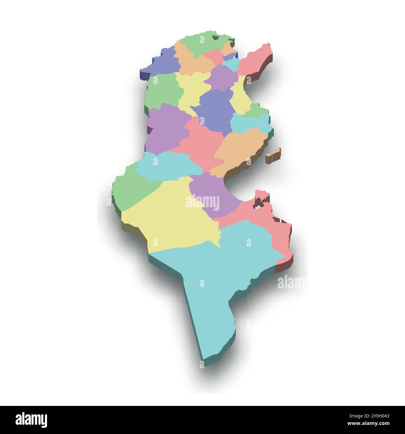 Tunisia political map capital Stock Vector Images - Alamy