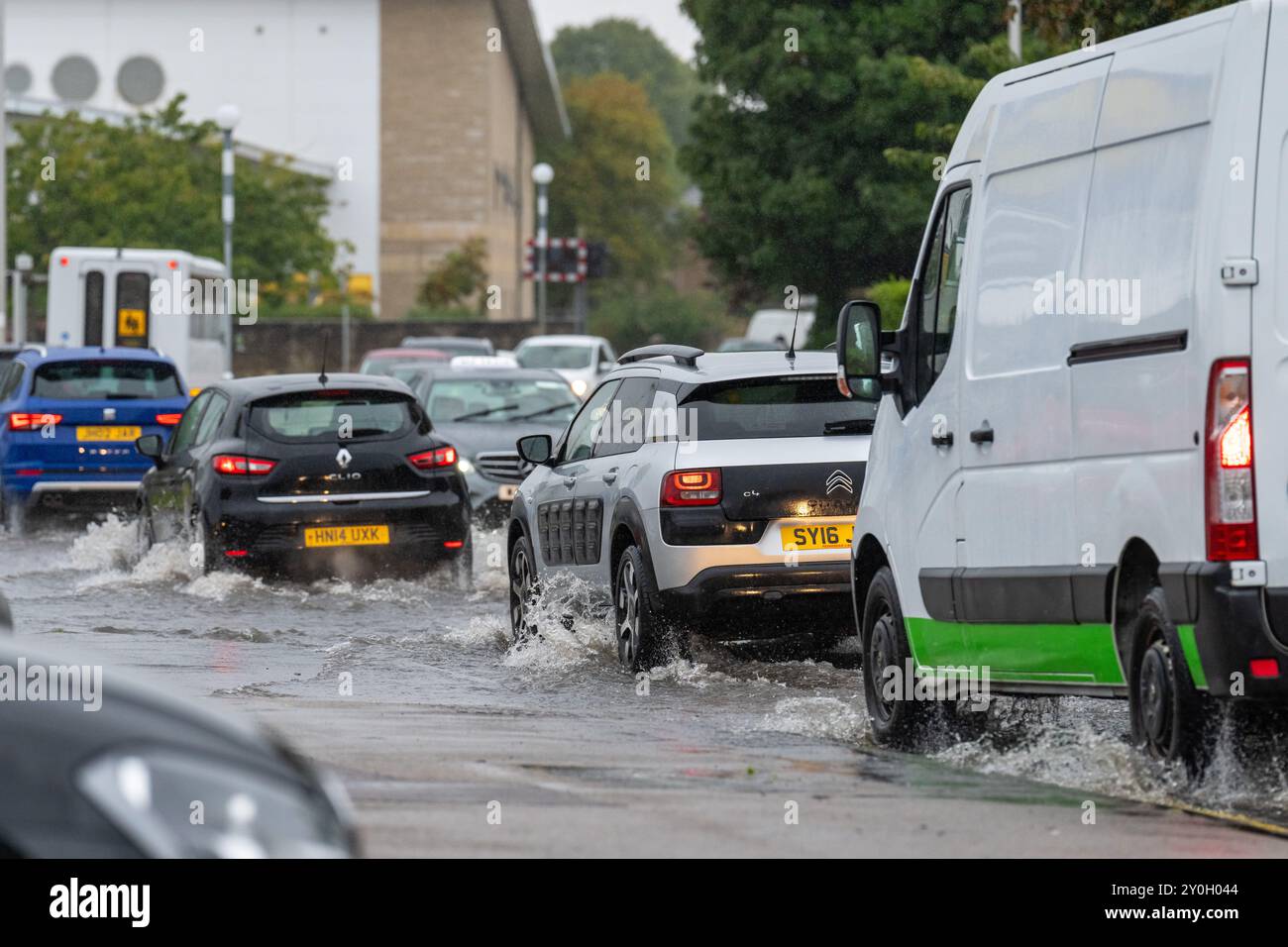Station Road and Maisondieu Road, Elgin, Moray, UK. 2nd Sep, 2024. This ...
