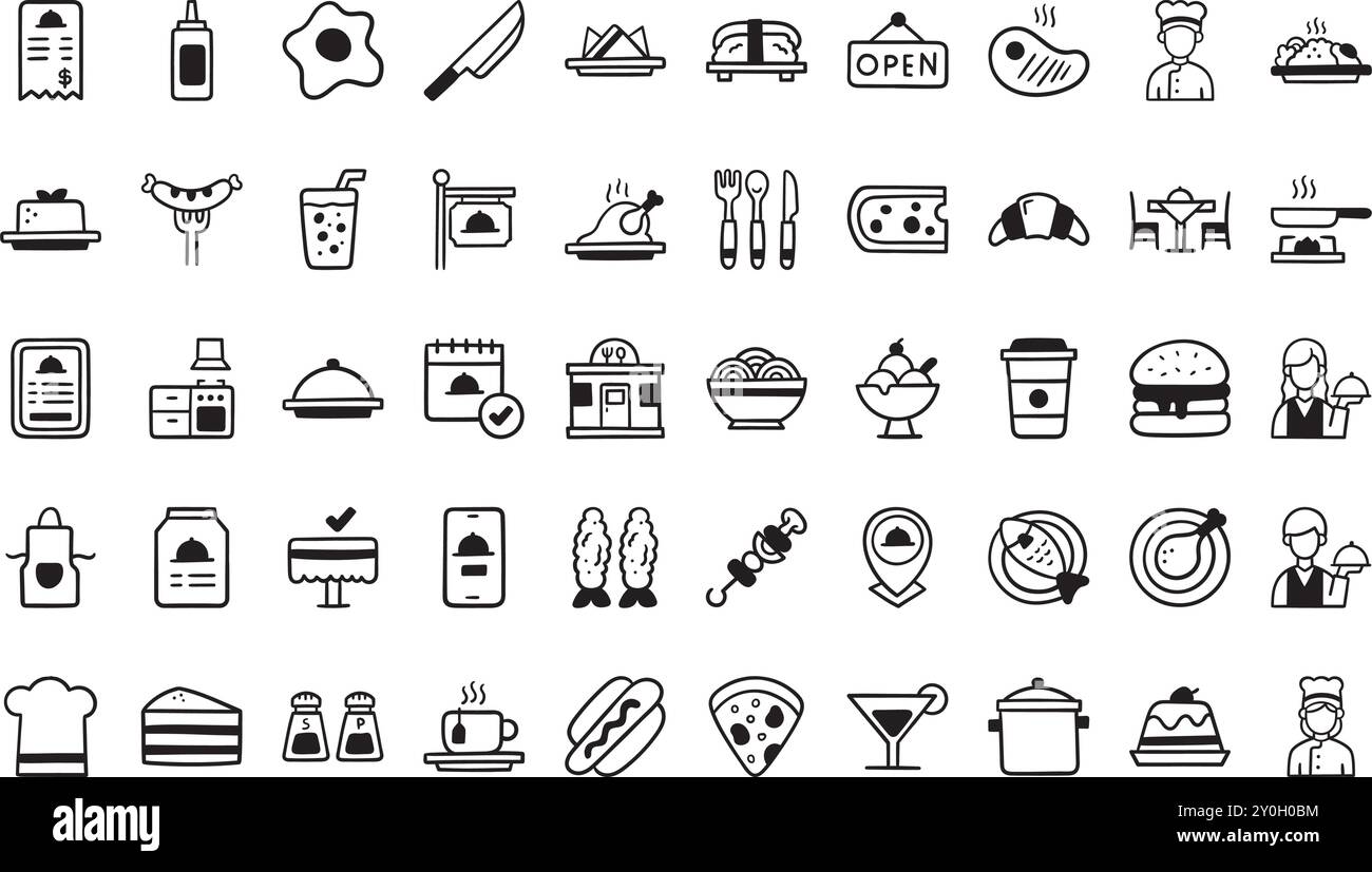 Food and restaurant icons High-Quality Vector Icons Collection with ...