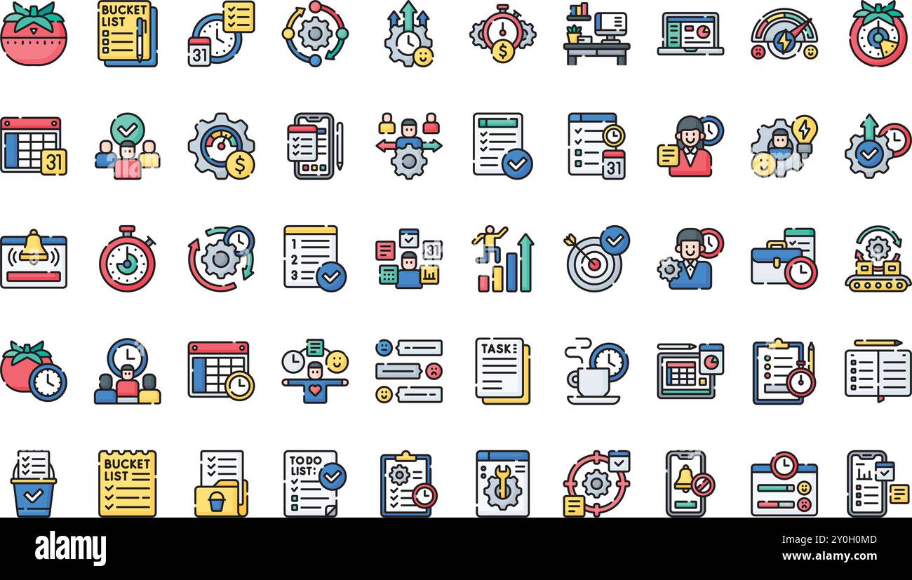 Productivity icons High-Quality Vector Icons Collection with Editable ...