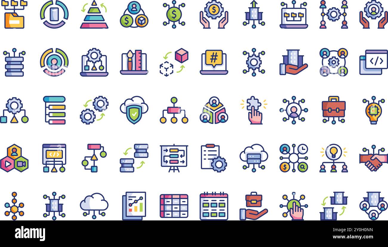 Enterprise architecture icons High-Quality Vector Icons Collection with ...