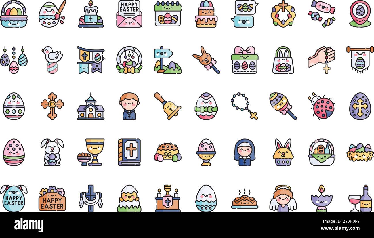 Easter chocolate bell rabbit Stock Vector Images - Alamy