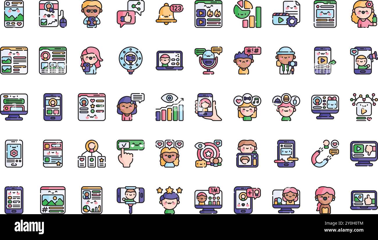 Influencer icons High-Quality Vector Icons Collection with Editable Stroke. Ideal for ...