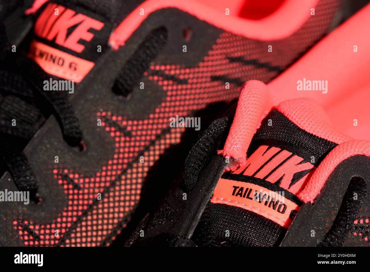 Nike Tailwind 6 logo label on pink Air Max multi-colour design men's ...