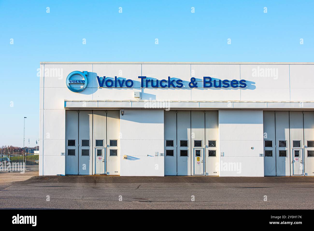 Gothenburg, Sweden - March 26 2020: Logo of Volvo Trucks and buses on a ...