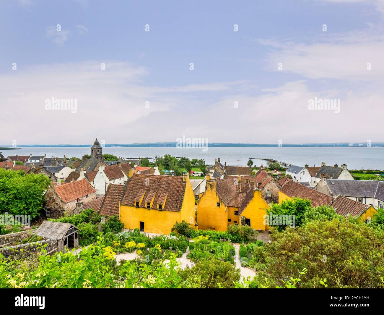The port village of Culross in Fife, Scotland, on the north shore of ...