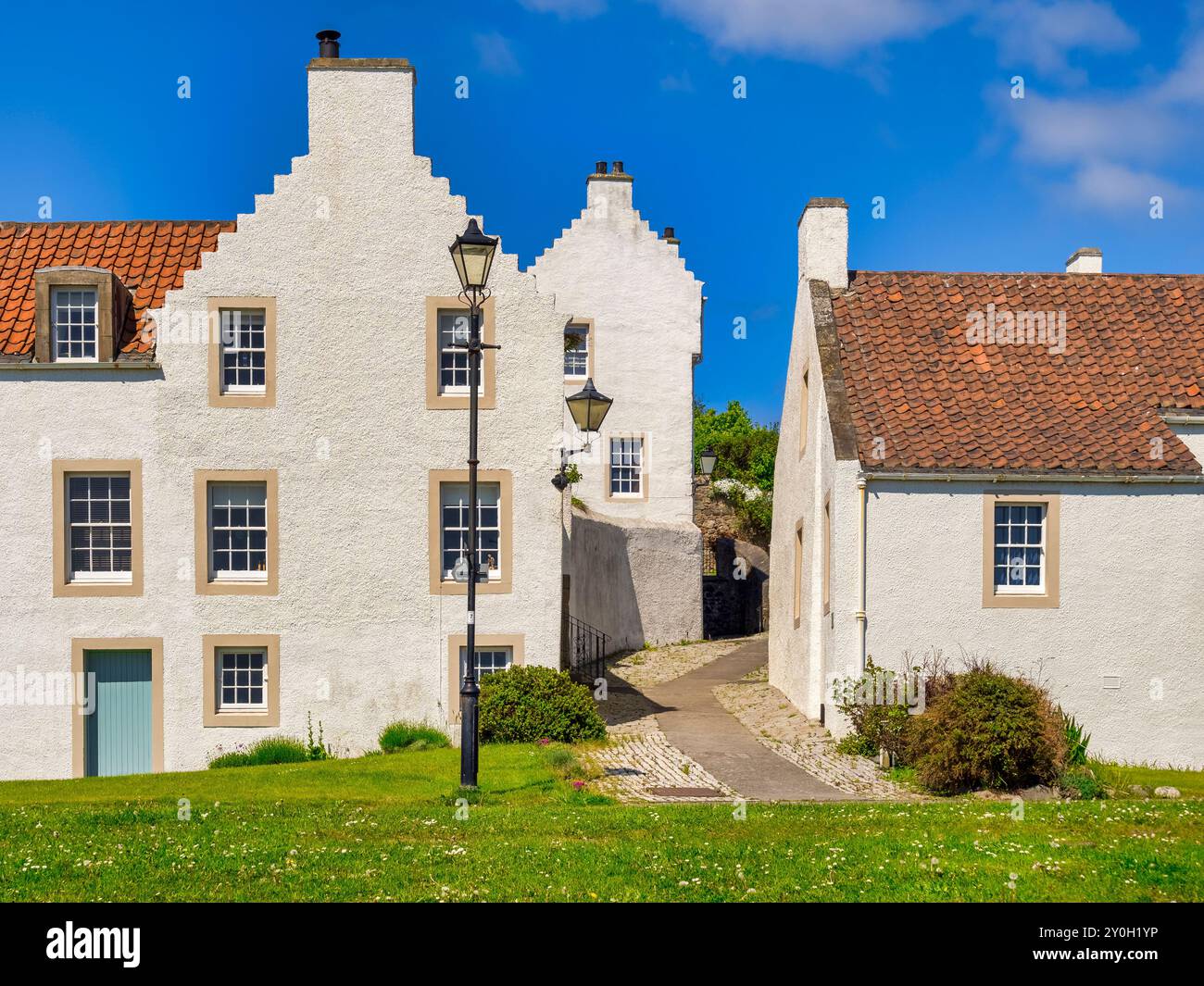 Dysart, Fife, Scotland - fishing village on the Fife coast with white ...