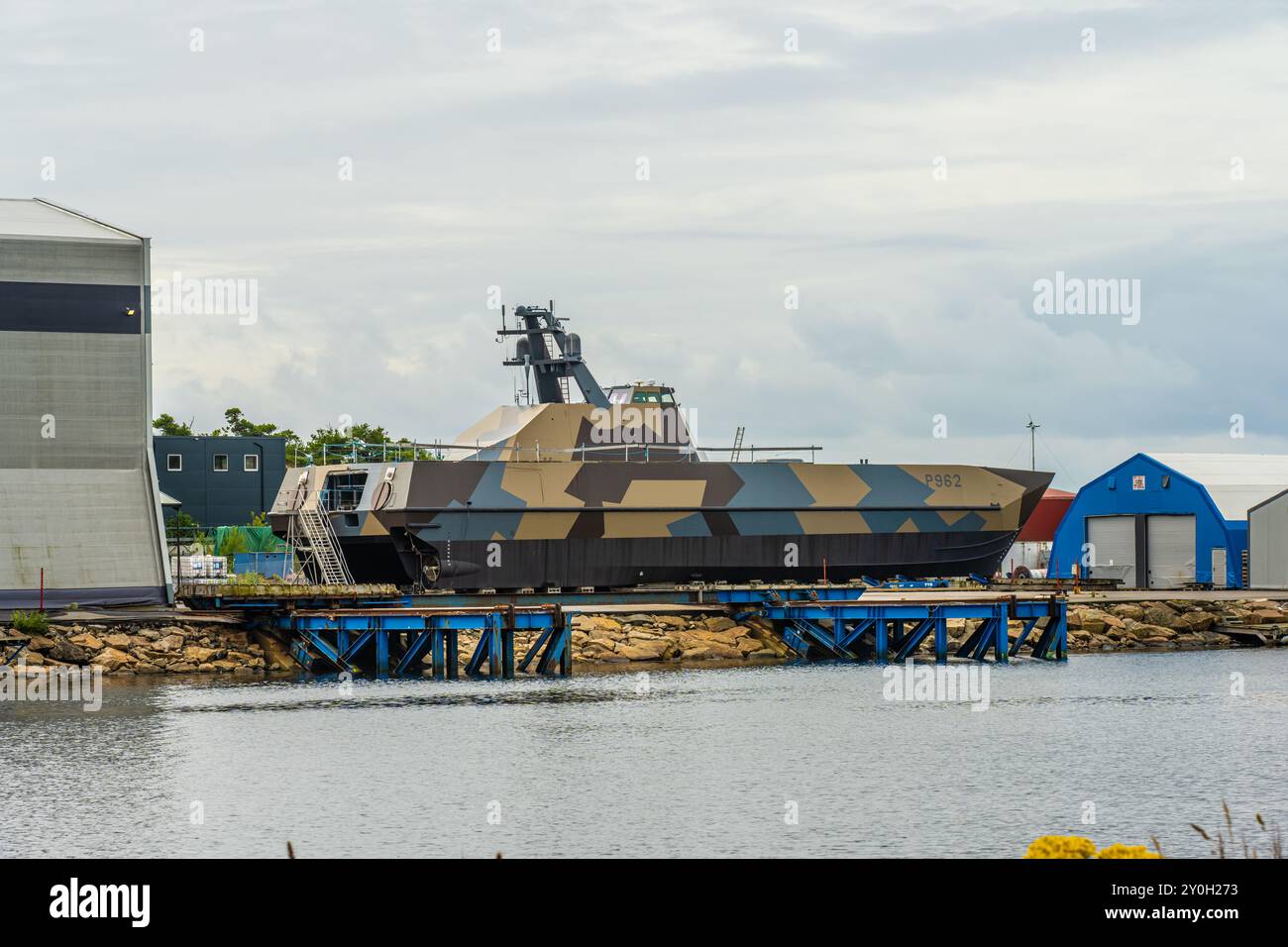 Lindesnes, Norway - August 07 2022: Skjold-class patrol boat Skudd of ...