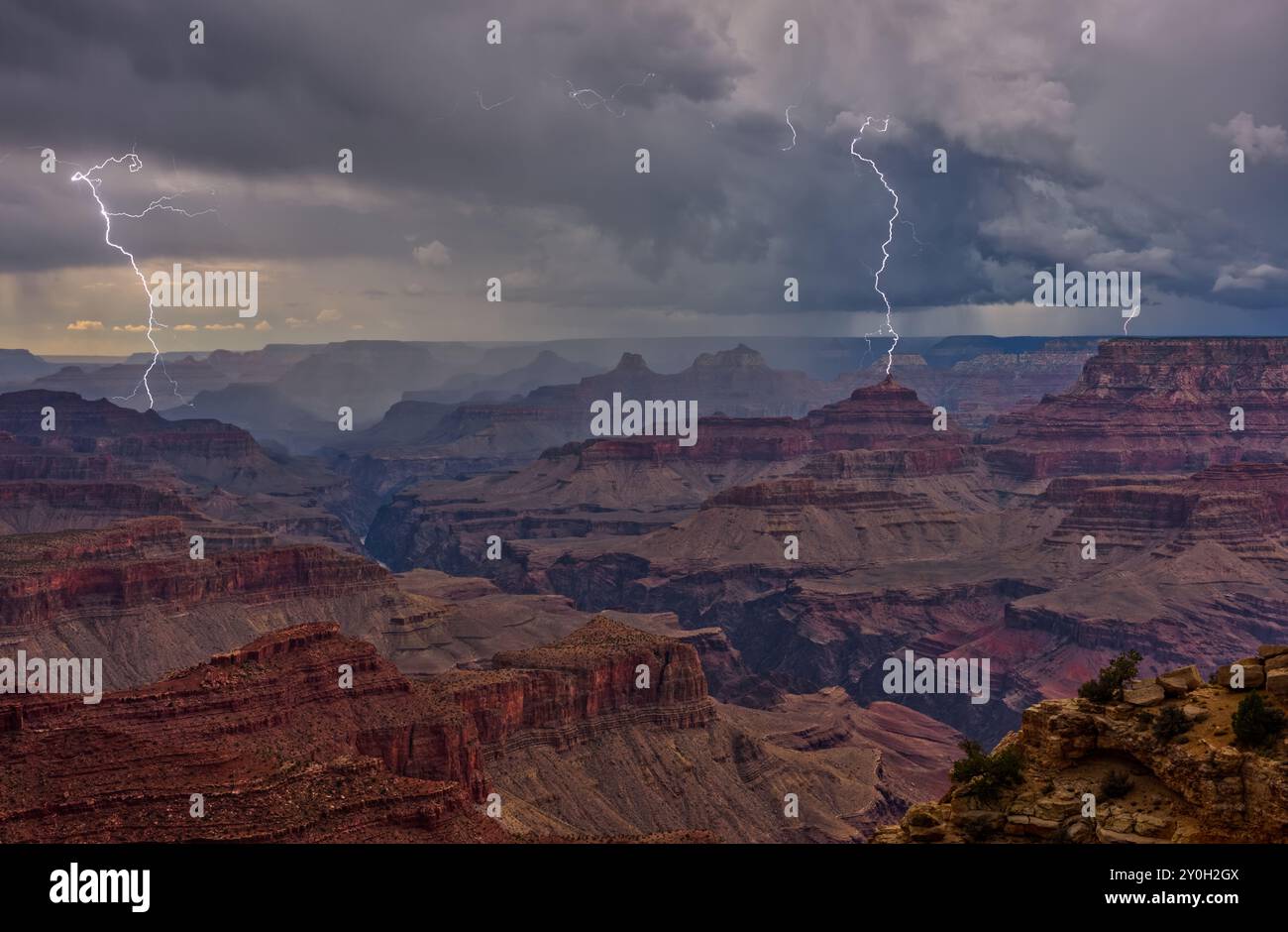 Lightning strikes viewed from Lipan Point at Grand Canyon Arizona ... Lightning strikes viewed from Lipan Point at Grand Canyon Arizona ...