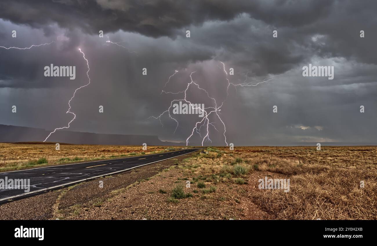 A 2024 Arizona Monsoon lightning storm over the Vermilion Cliffs ...