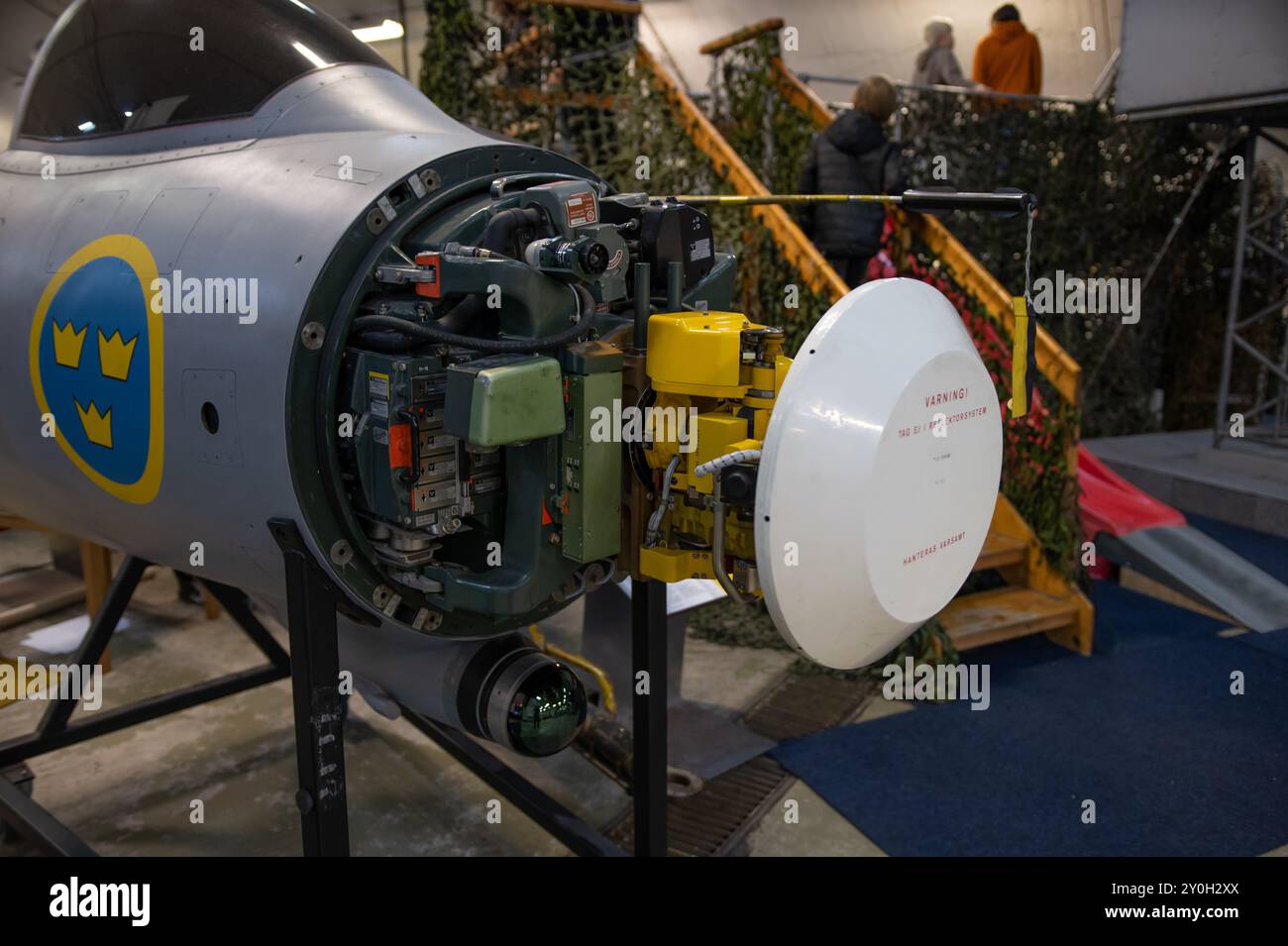 Gothenburg, Sweden - september 24 2022: Radar dome of SAAB JA37 Viggen ...