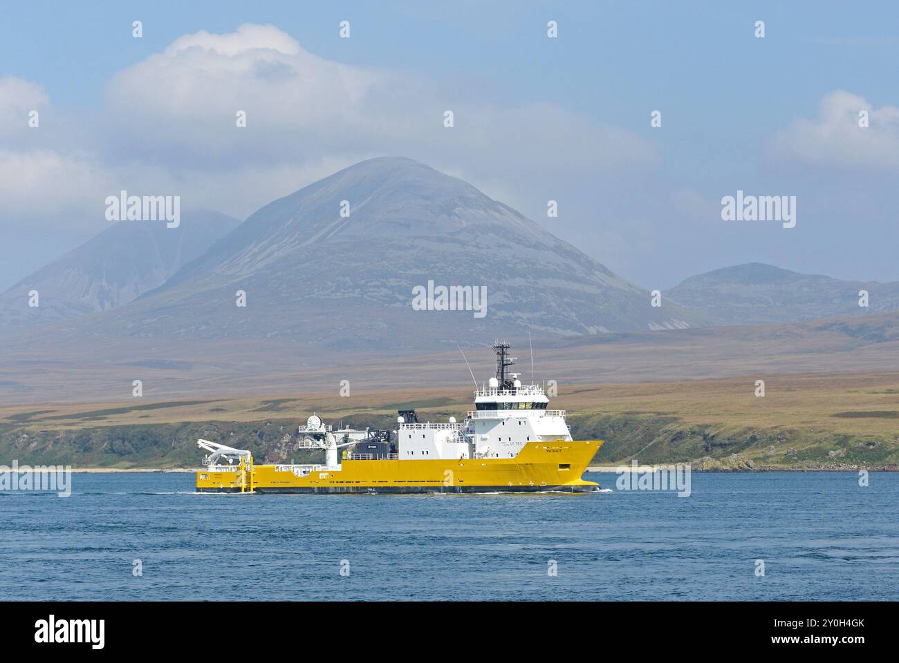 Offshore supply ship PATRIOT transiting the Sound of Islay off Port ...
