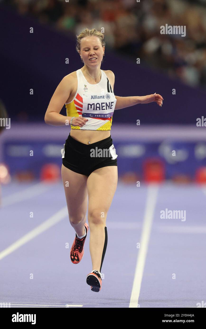 Paris, France. 02nd Sep, 2024. Belgian Paralympian athlete Kiara Maene ...