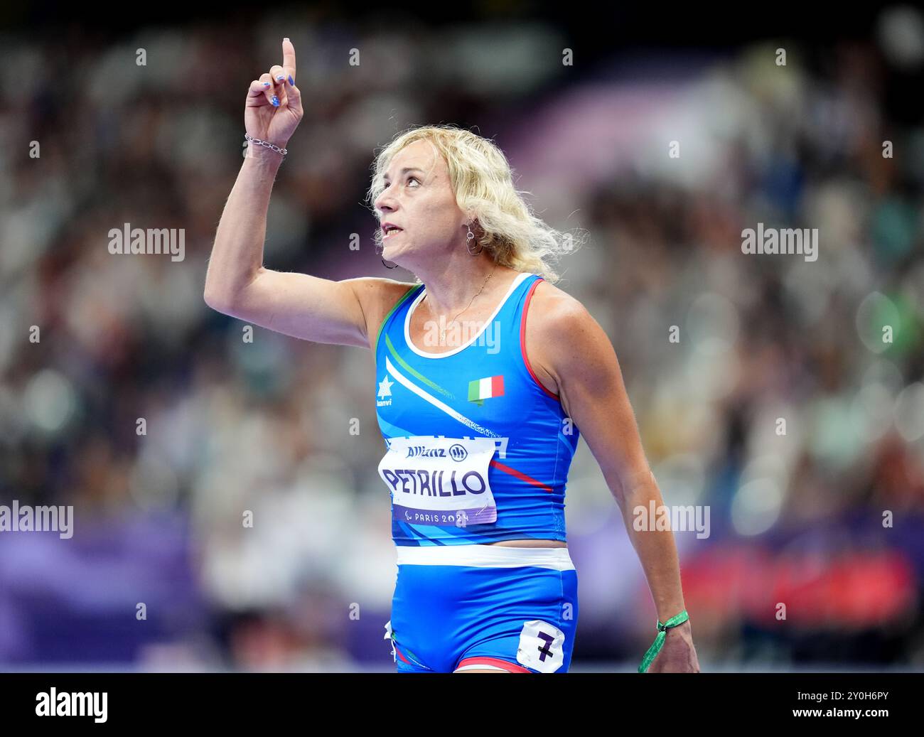 Italy's Valentina Petrillo celebrates winning the Women's 400m - T12 ...
