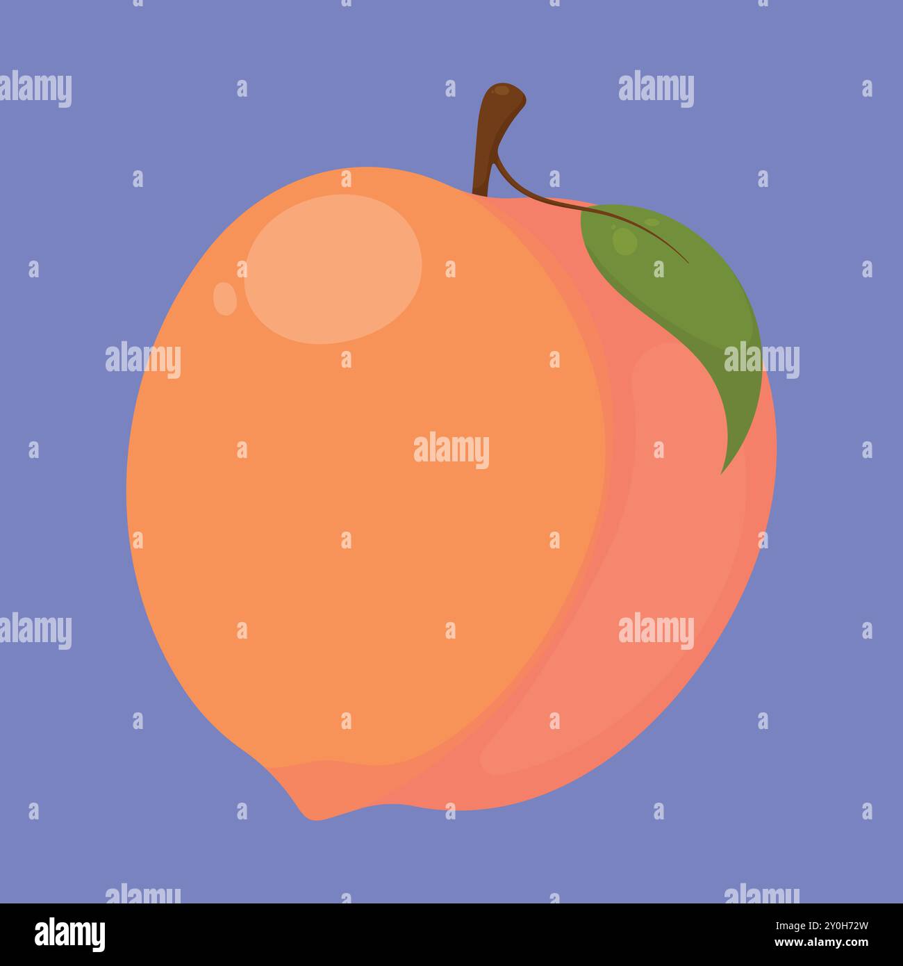 Fresh Peach fruit vector. peach fruit icon. fresh juicy peach icon ...