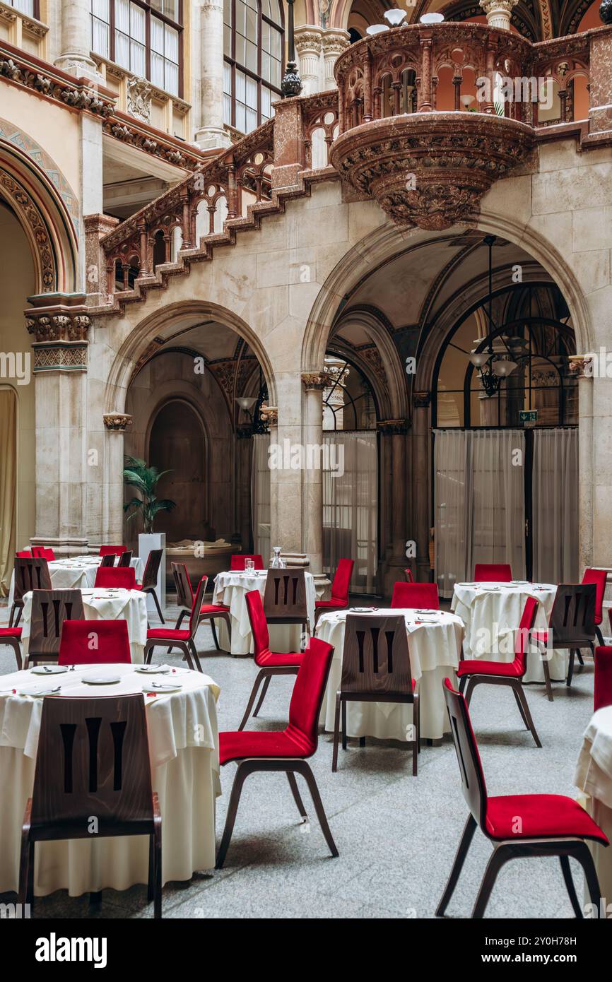 Vienna, Austria - August 6, 2024: The courtyard of the famous Café ...