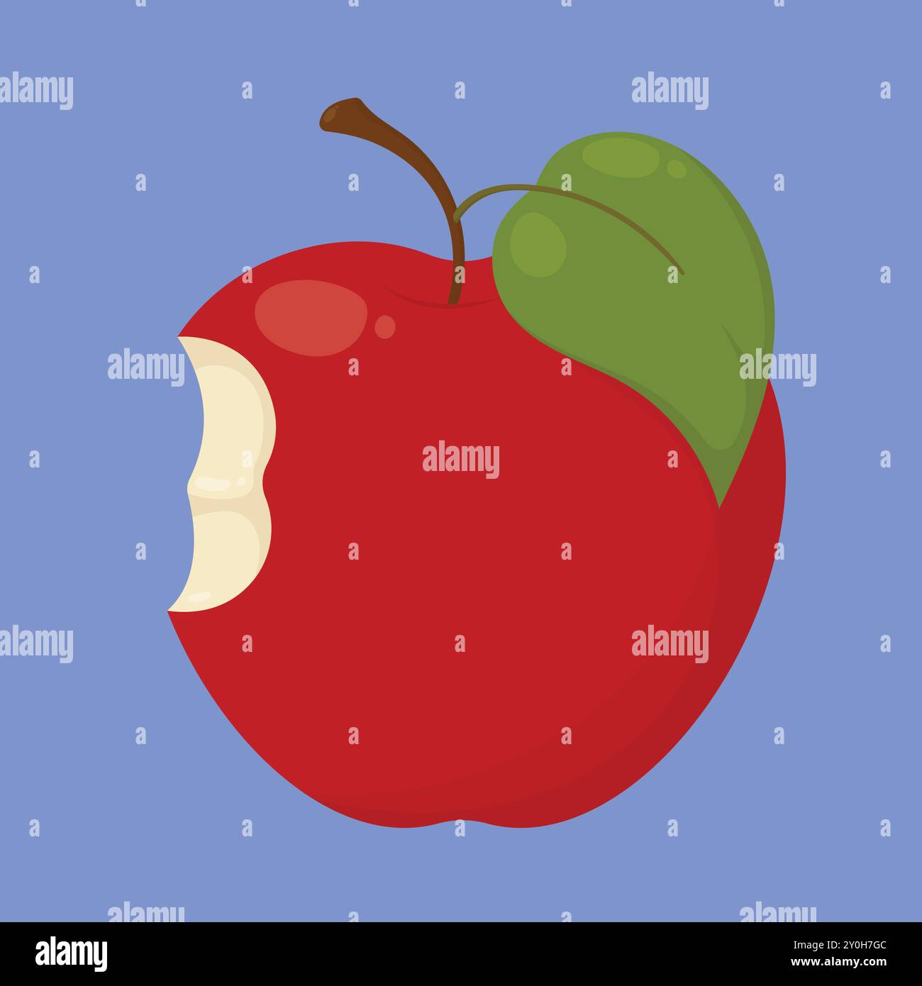 Fresh Bitten Apple icon vector. apple fruit vector. apple healthy fruit ...