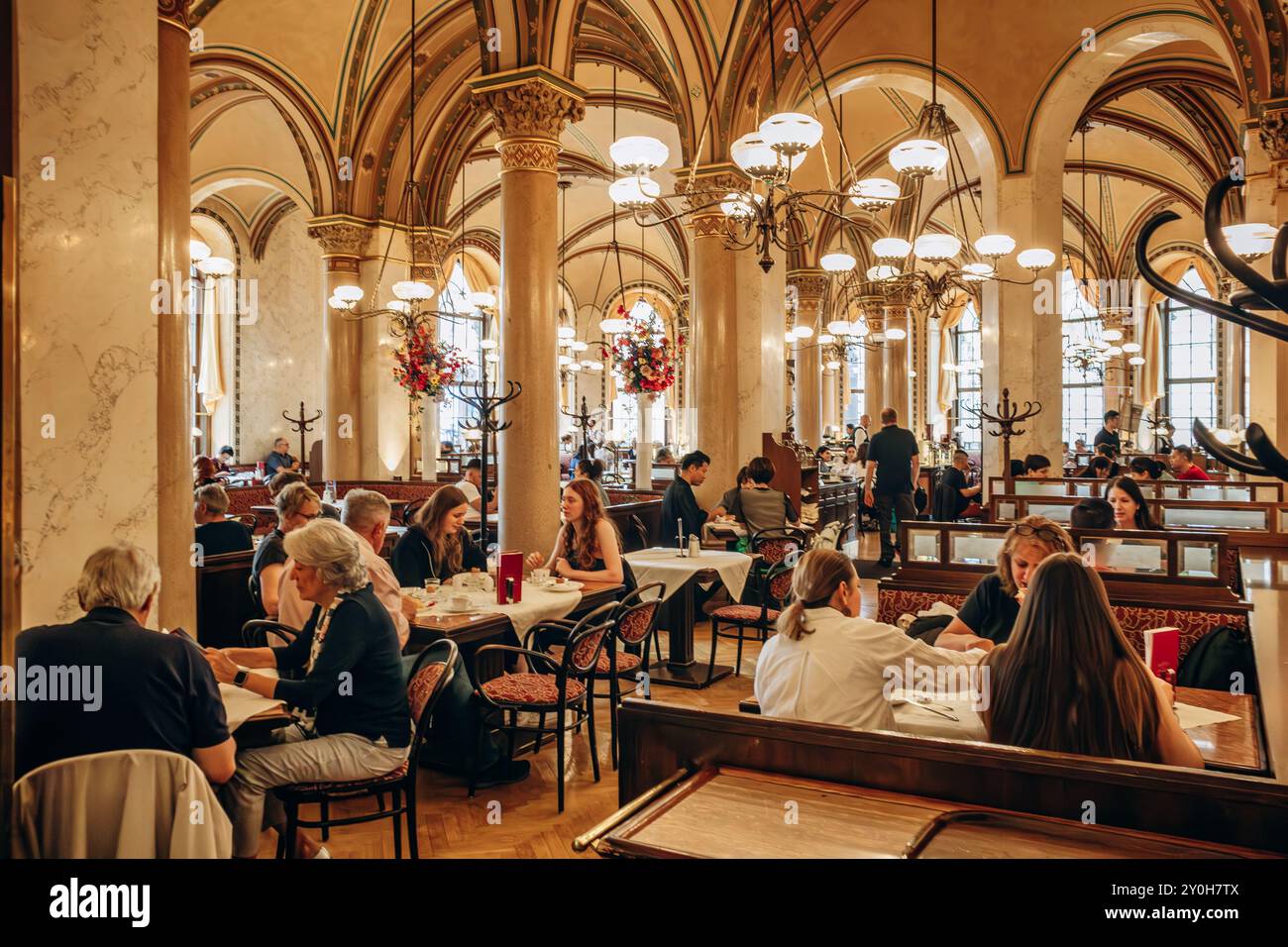 Vienna, Austria - August 6, 2024: The interior of the famous Café ...