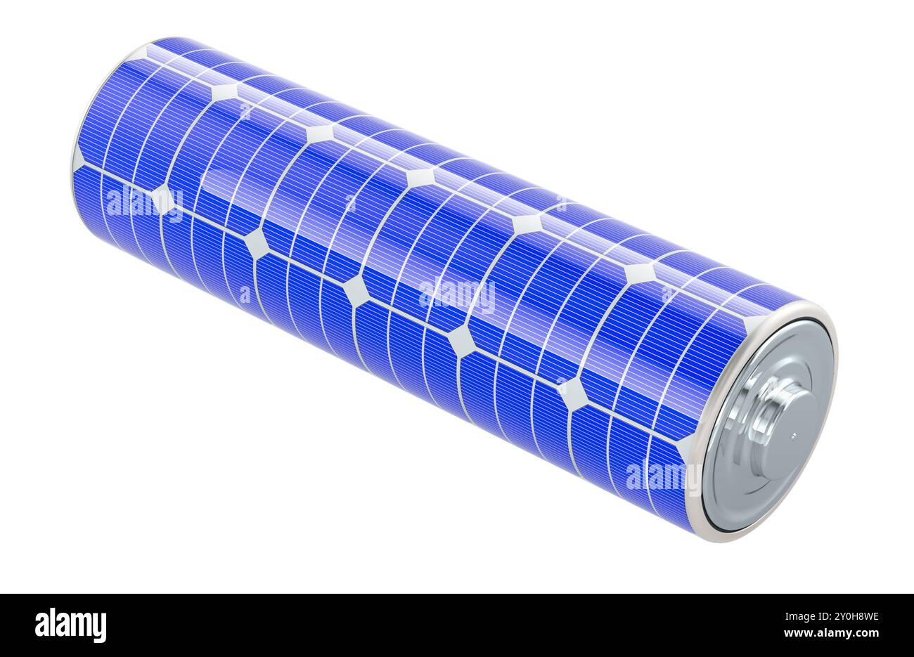 Battery with solar panel, 3D rendering isolated on white background ...