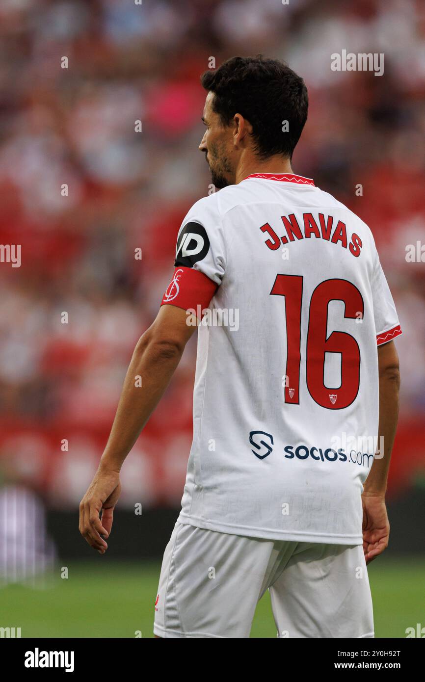 Jesus Navas seen during LaLiga EA SPORTS game between teams of Sevilla ...
