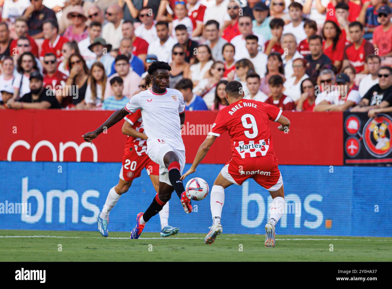 Albert Sambi Lokonga, Abel Ruiz seen during LaLiga EA SPORTS game ...
