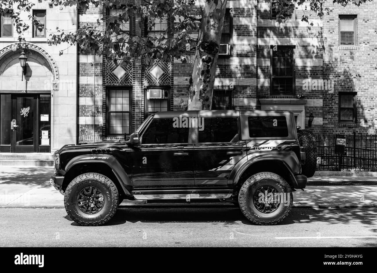 New York City, USA - August 05, 2023: 2023 Ford Bronco Black Diamond ...