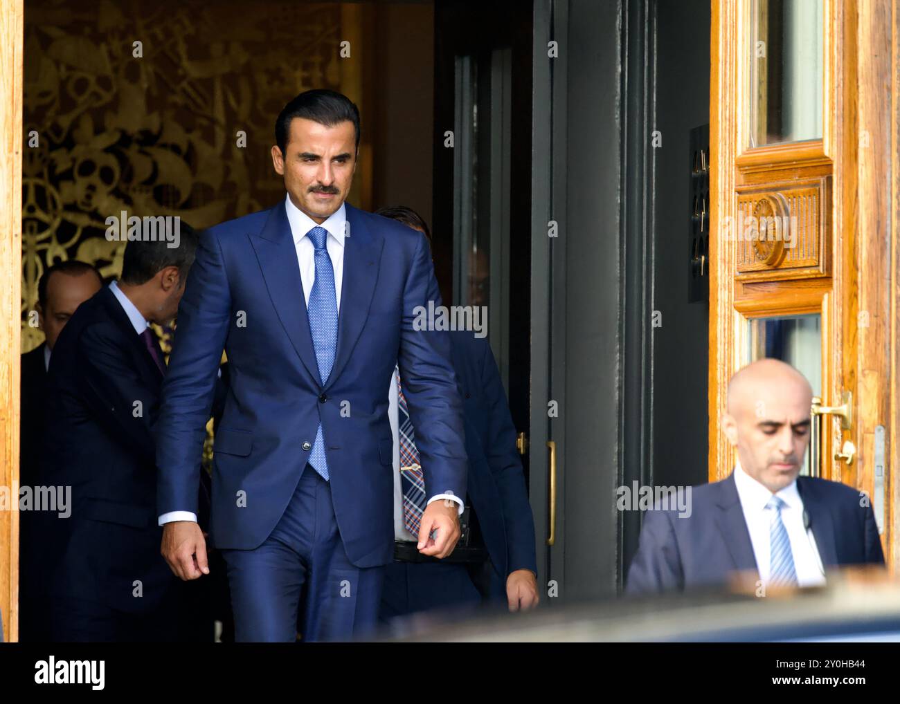 STOCKHOLM, SWEDEN - SEPTEMBER 2, 2024: Sheikh Tamim bin Hamad bin ...