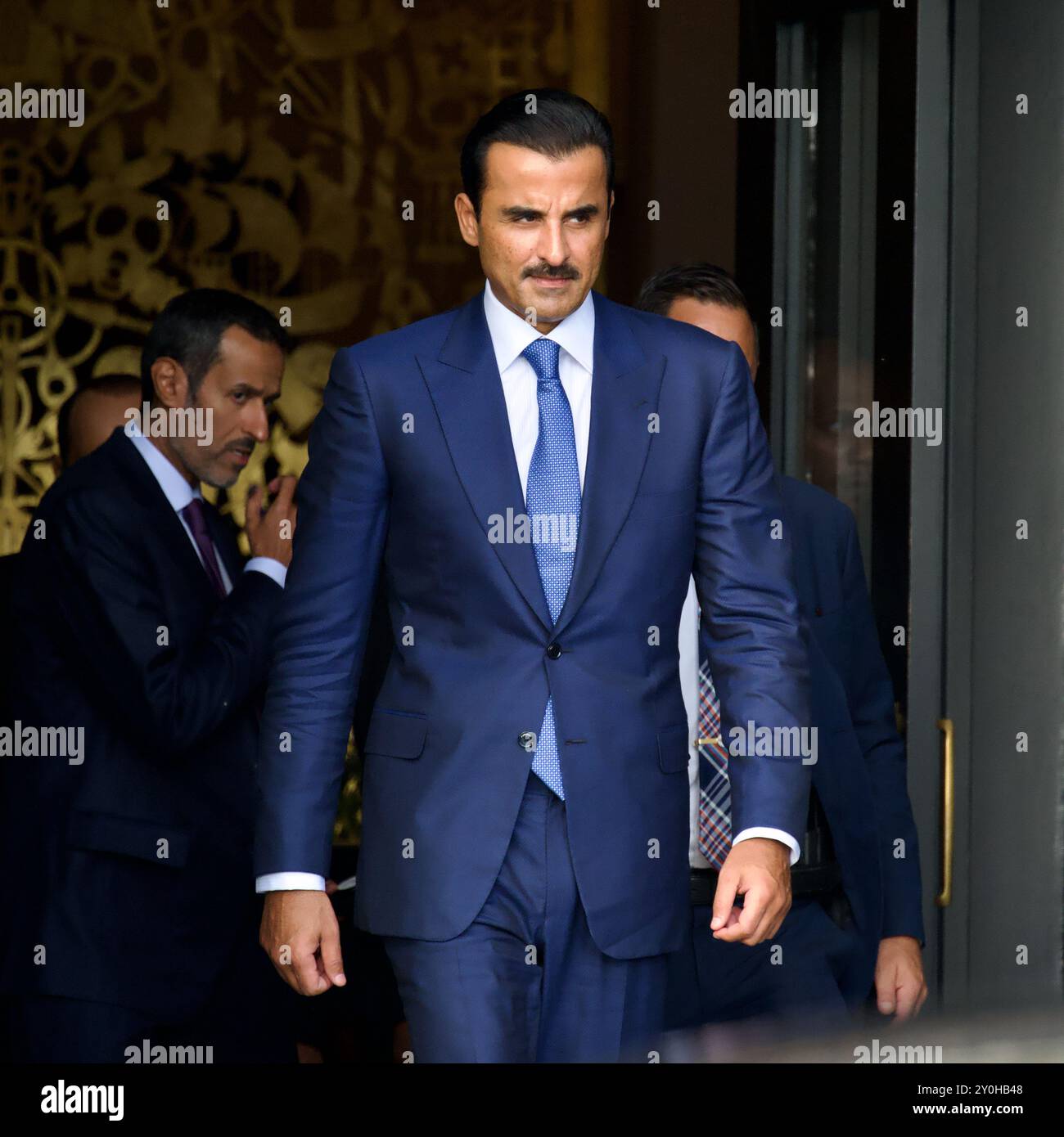 STOCKHOLM, SWEDEN - SEPTEMBER 2, 2024: Sheikh Tamim bin Hamad bin ...