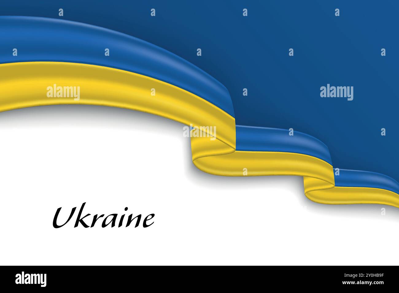 Waving ribbon with flag of Ukraine. Template for independence day poster design Stock Vector ...