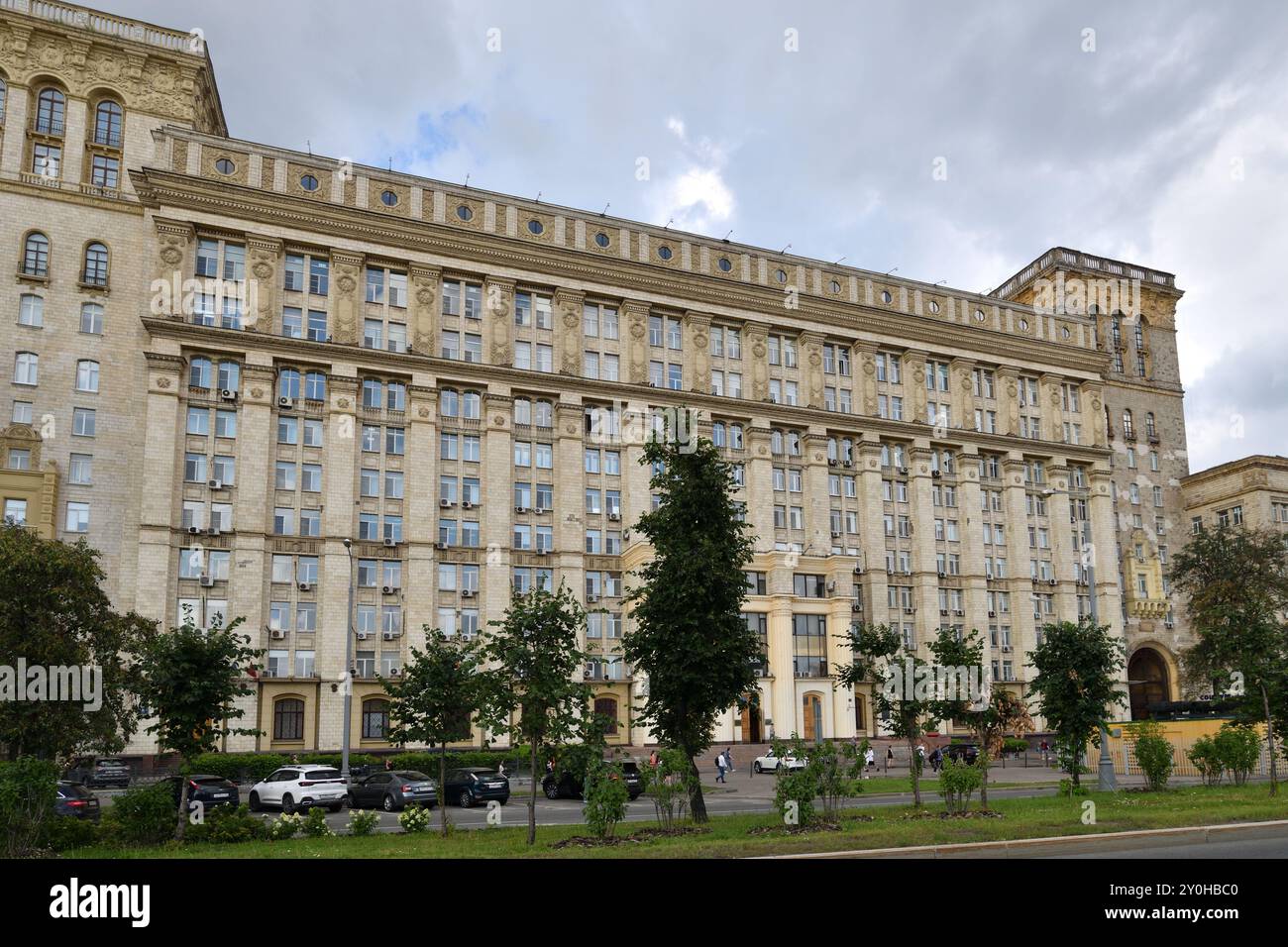 Moscow, Russia - Aug 3. 2024. multi-apartment residential building ...