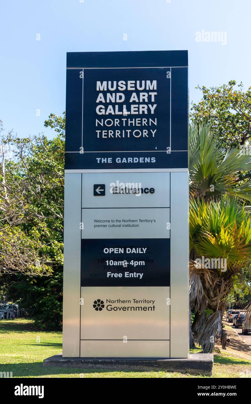 Entrance to Museum and Art Gallery of the Northern Territory, Conacher Street, The Gardens, City ...