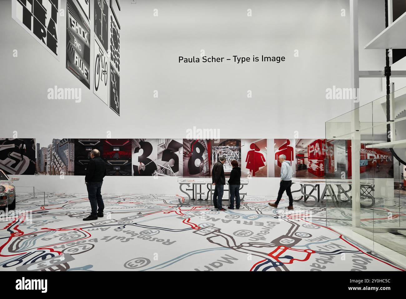 Munich, Germany - April 17, 2024: Type exhibition in Pinakothek der ...